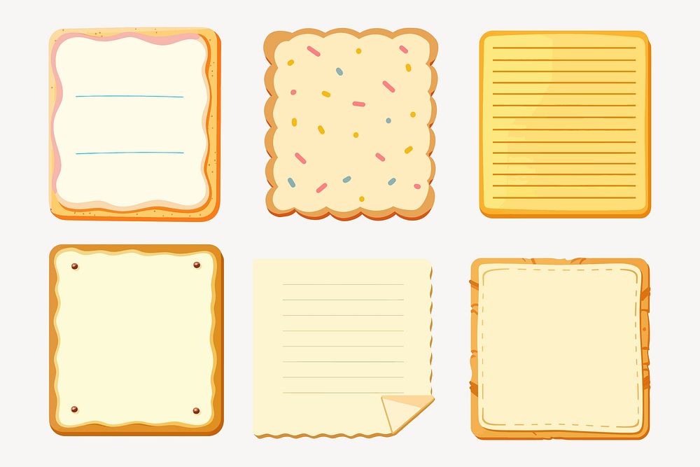 Bread sticky notes illustration set | Free Photo - rawpixel