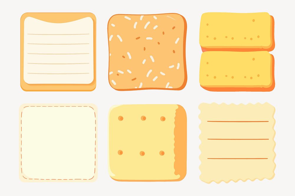 Bread sticky notes illustration set | Free Photo - rawpixel