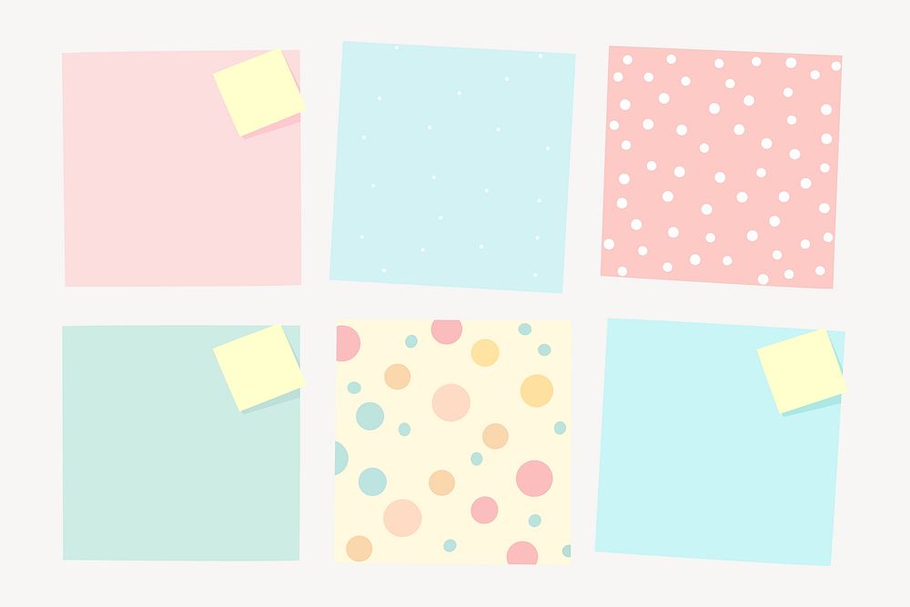 Sticky notes illustration vector set | Free Vector - rawpixel