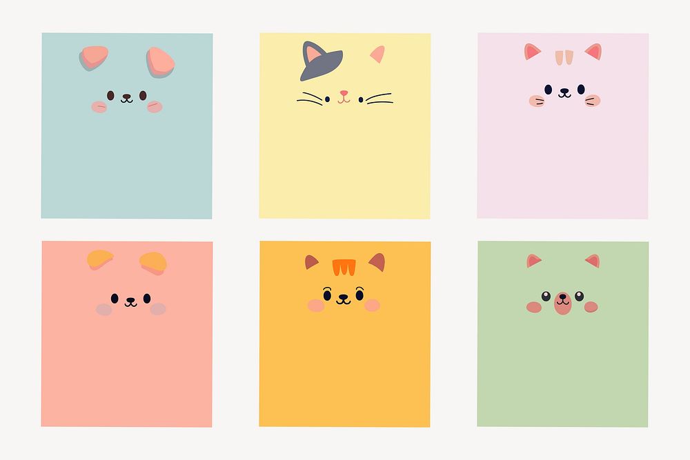 Cute cat sticky notes illustration | Free Photo - rawpixel