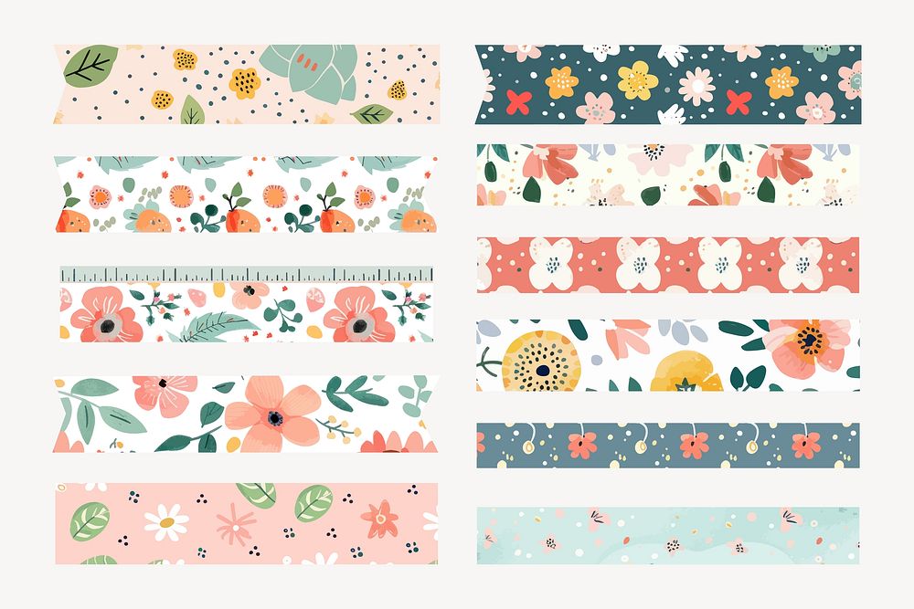 Cute washi tape notes illustration | Free Vector - rawpixel