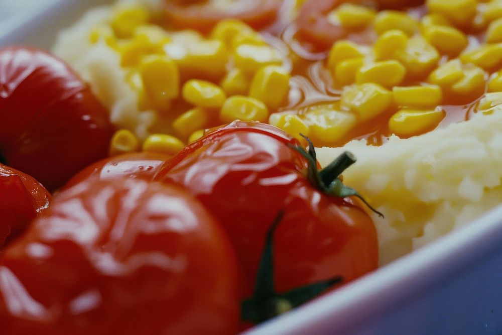 Tomatoes Mashed Potato Corn Thanksgiving | Free Photo - rawpixel