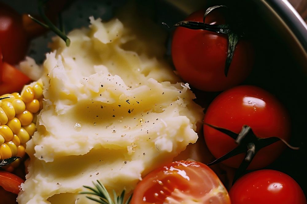 Tomatoes Mashed Potato Corn Thanksgiving | Free Photo - rawpixel
