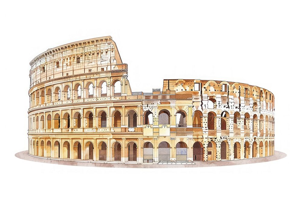 Colosseum architecture colosseum landmark. | Free Photo Illustration ...