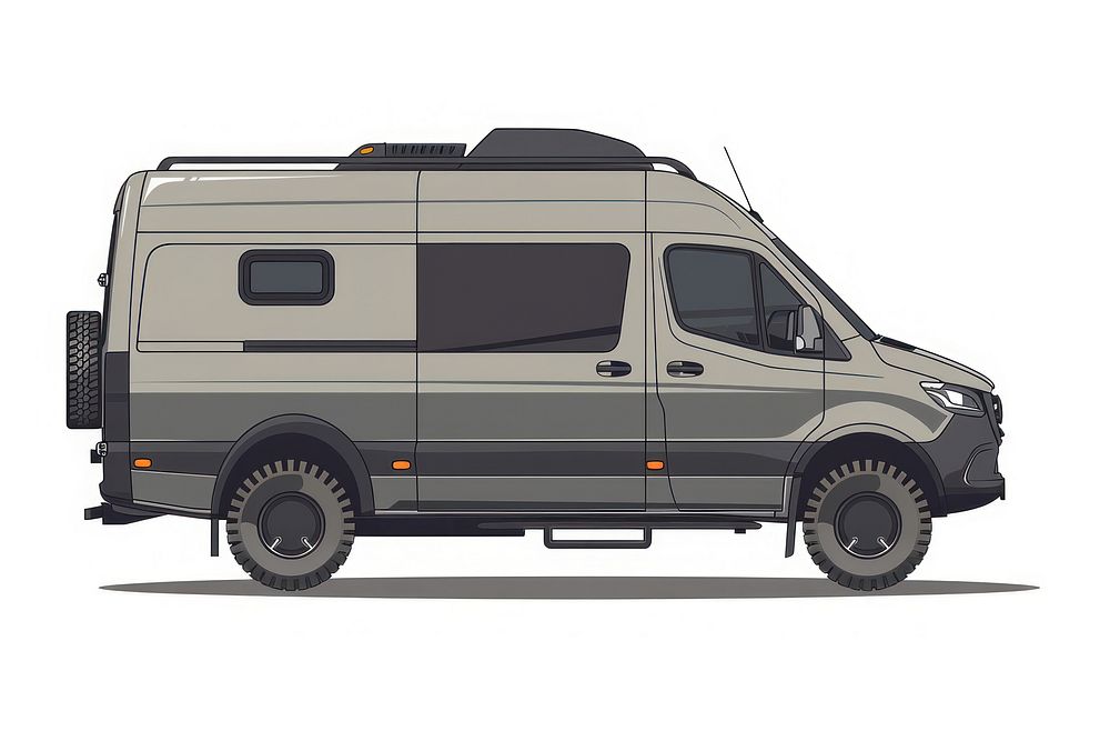Modern camper van side view | Free Photo Illustration - rawpixel