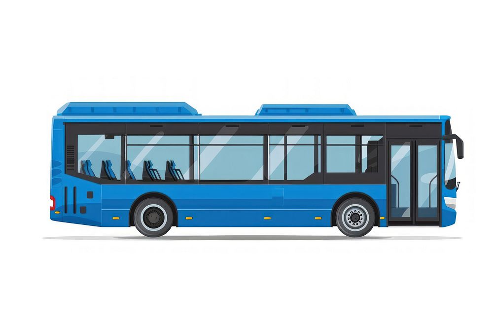 Modern blue city bus illustration | Free Photo Illustration - rawpixel