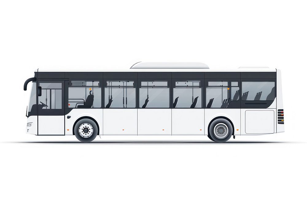 Modern white city bus illustration | Free Photo Illustration - rawpixel