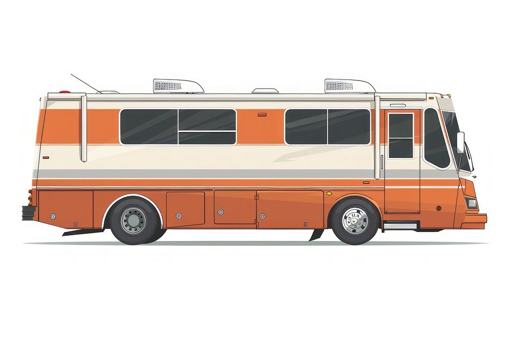 Vintage RV side view illustration | Free Photo Illustration - rawpixel