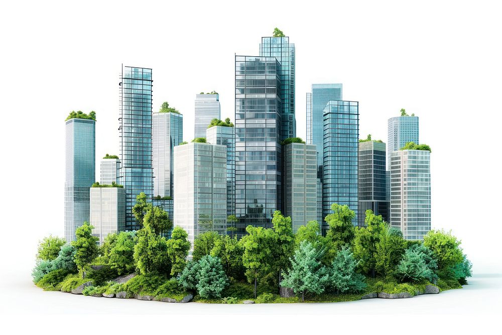 Realistic modern cityscape skyscraper building | Free Photo - rawpixel