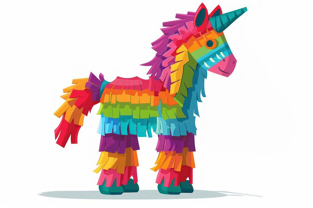 Colorful unicorn piñata illustration | Free Photo Illustration - rawpixel