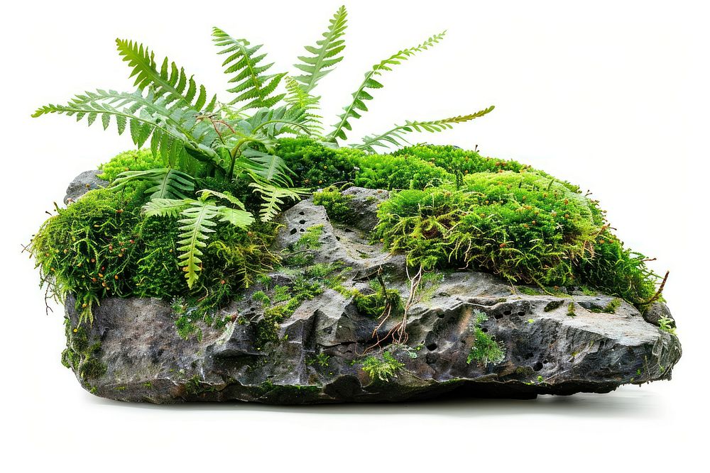 Mossy flat rock fern plant | Free Photo - rawpixel