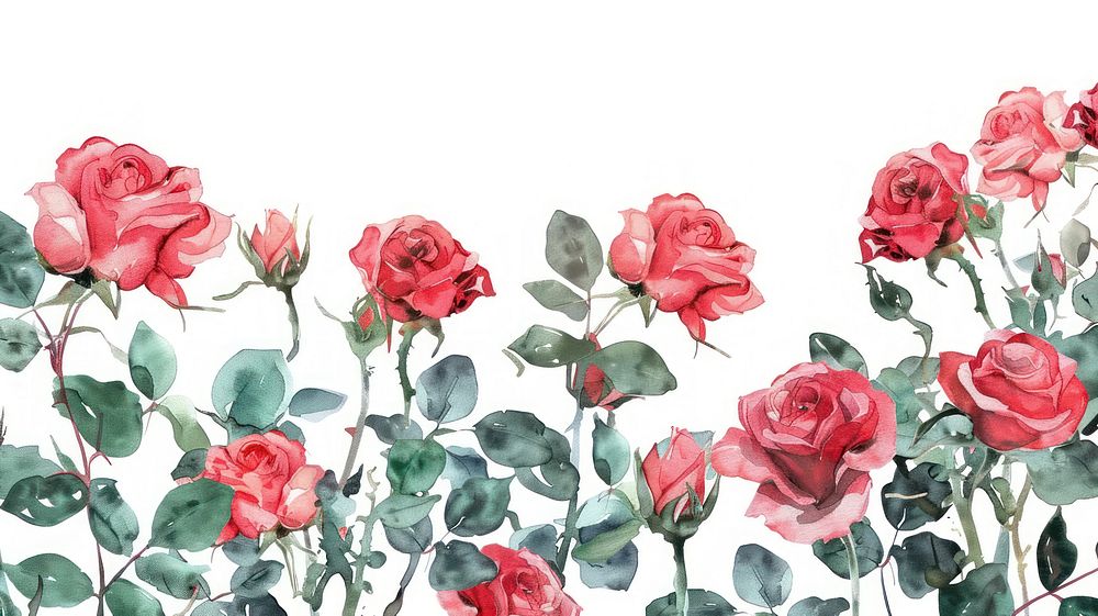 Elegant watercolor roses illustration | Free Photo Illustration - rawpixel
