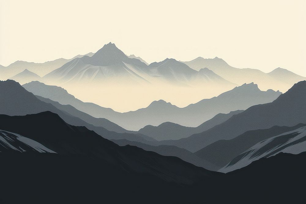 Serene layered mountain landscape | Free Photo - rawpixel