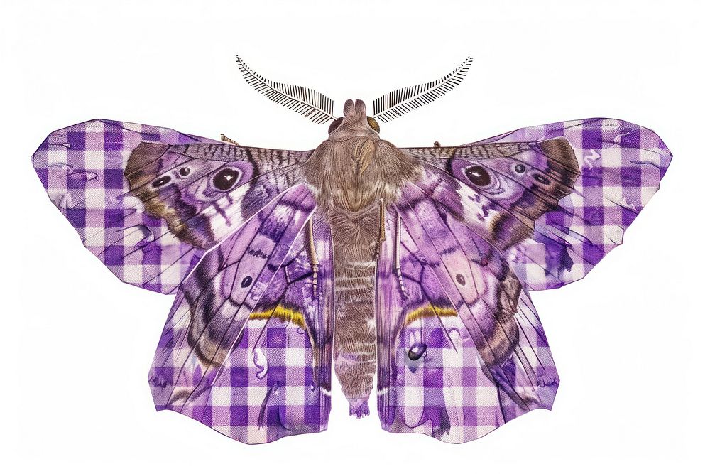 Moth collage cutout invertebrate accessories | Free Photo Illustration ...