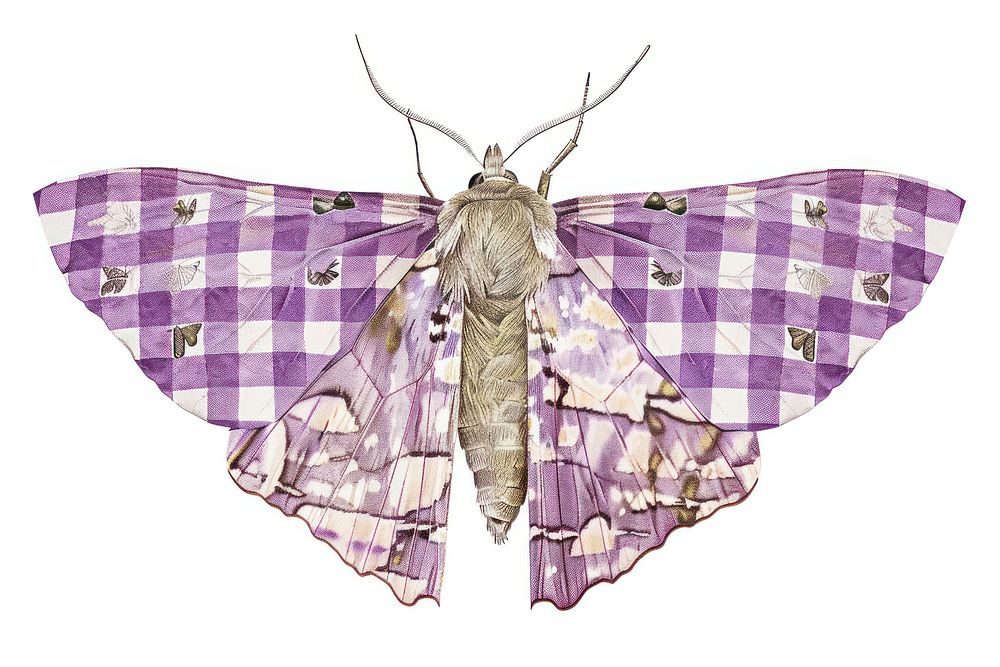 Moth collage cutout invertebrate accessories | Free Photo Illustration ...