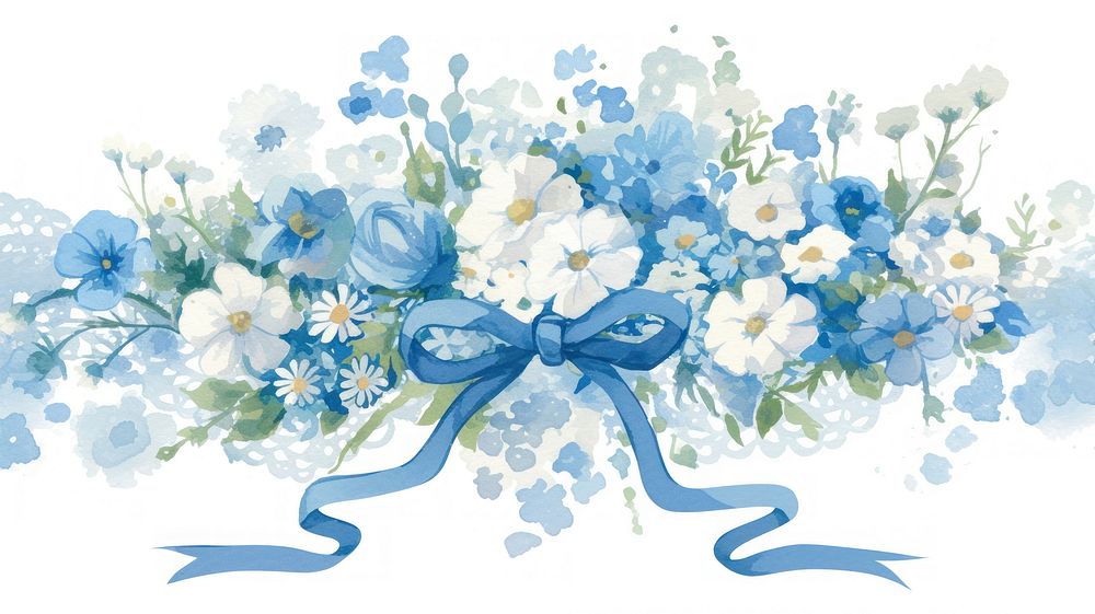 Coquette flower border art asteraceae | Free Photo Illustration - rawpixel