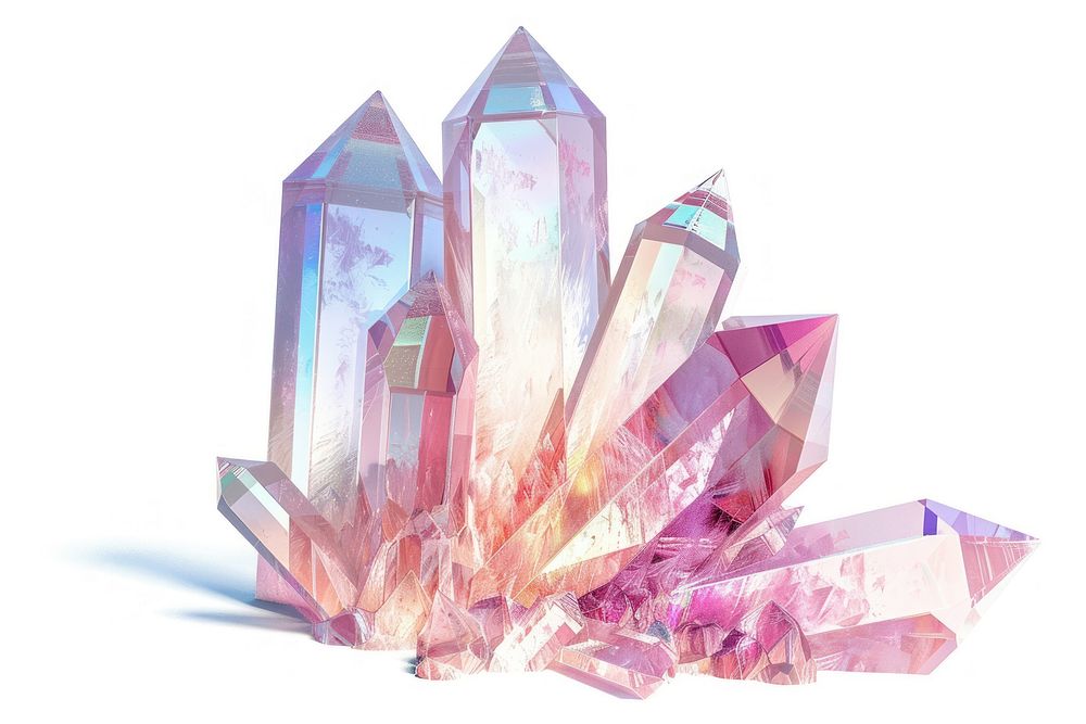 Vibrant pink crystal cluster | Free Photo - rawpixel