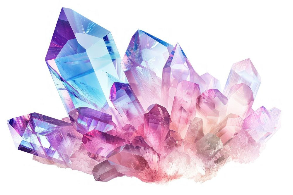 Colorful crystal cluster art | Free Photo - rawpixel