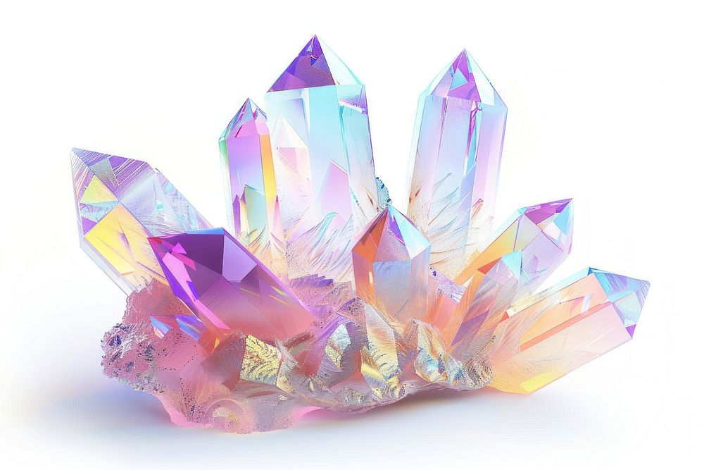 Iridescent crystal cluster formation | Free Photo - rawpixel