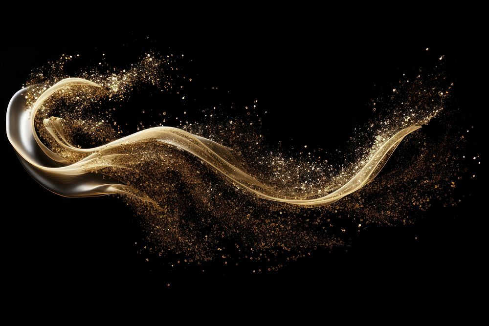 Gold glitter flowing wind animal | Free Photo - rawpixel