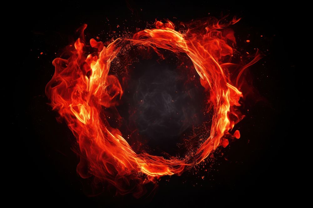 Red Circle Fire flame fire | Free Photo Illustration - rawpixel
