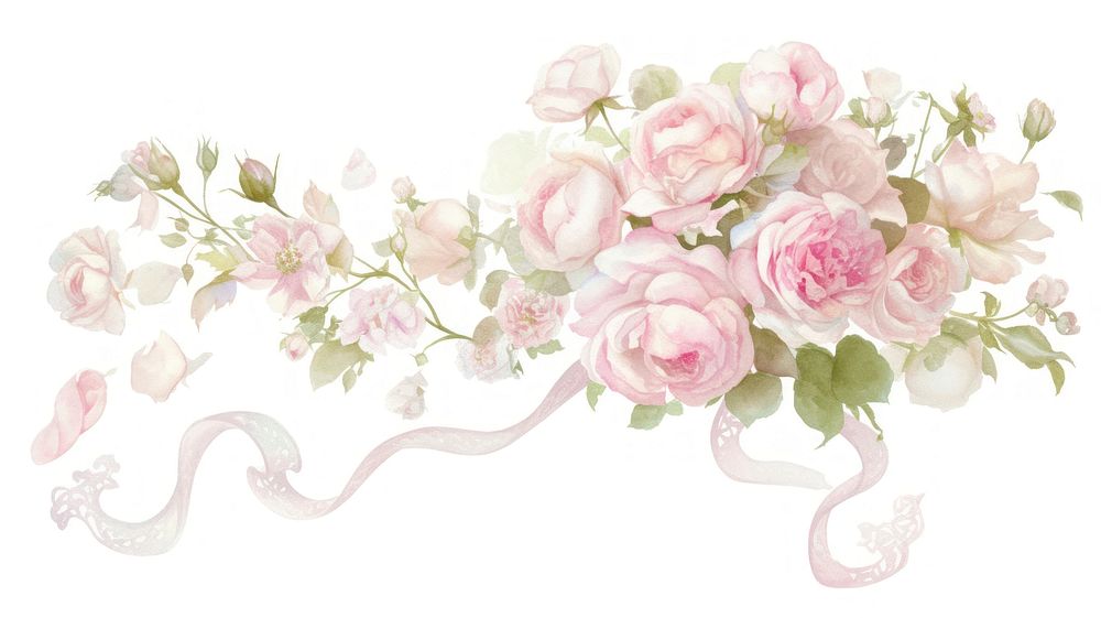 Coquette flower border art graphics | Free Photo Illustration - rawpixel