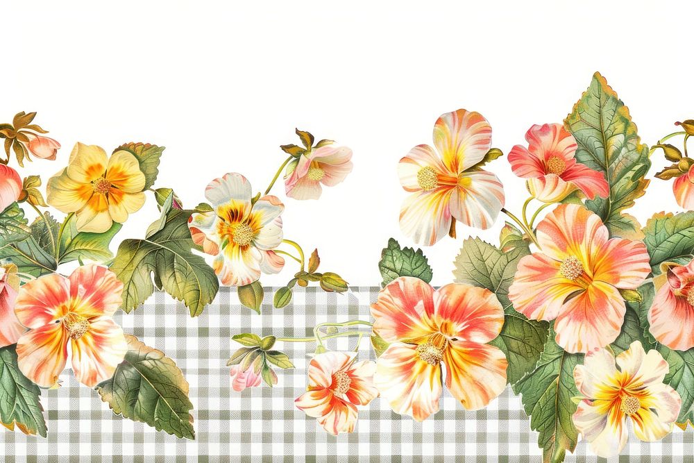 Primrose flower border collage pattern | Free Photo Illustration - rawpixel