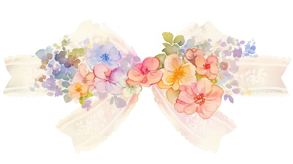 Coquette flower border art graphics | Free Photo Illustration - rawpixel