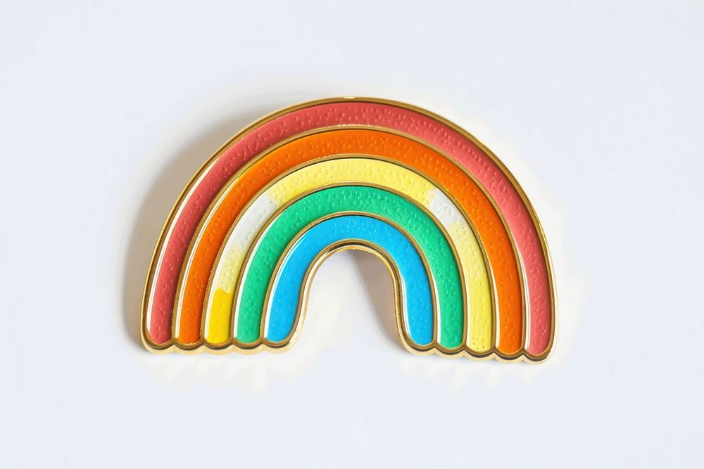 Colorful rainbow enamel pin | Free Photo - rawpixel