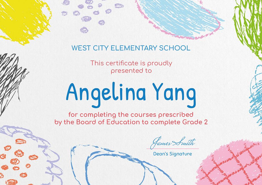 school completion certificate template vector | Free Vector Template ...
