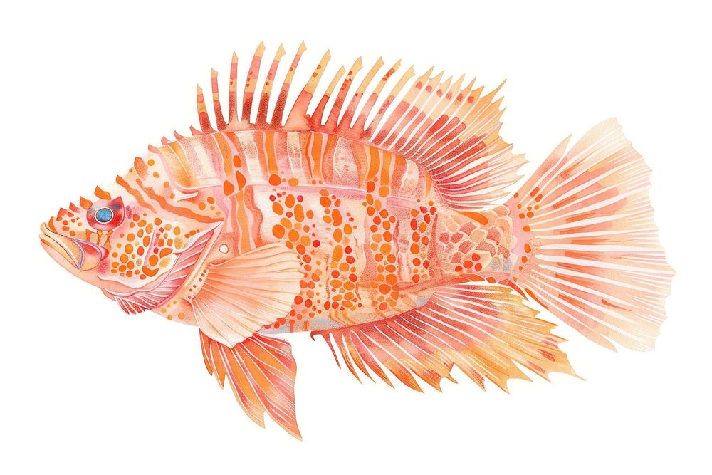 Lionfish animal sea life. | Free Photo Illustration - rawpixel