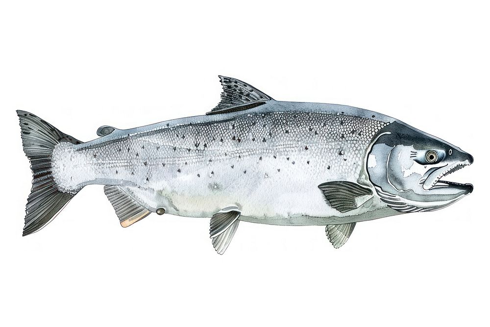 Detailed salmon fish illustration | Free Photo Illustration - rawpixel