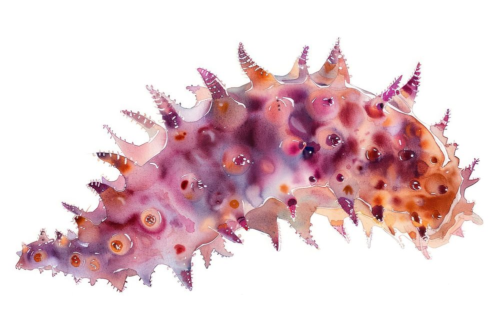 Colorful sea cucumber watercolor illustration | Free Photo Illustration ...