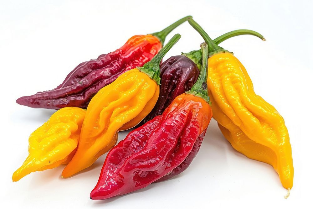 Colorful hot peppers isolated white | Free Photo - rawpixel