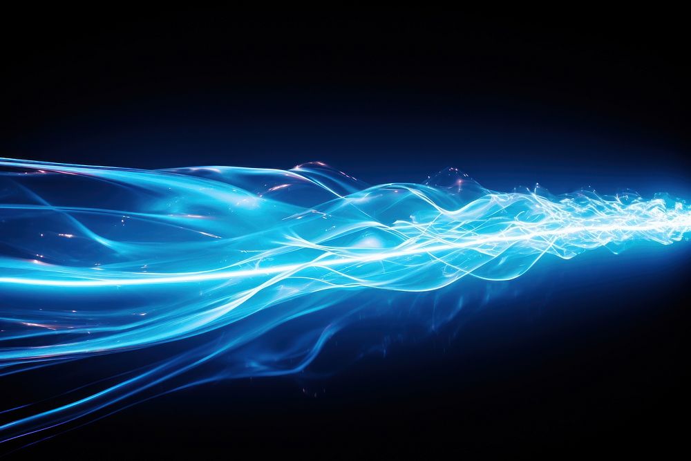 Abstract blue light waves motion | Free Photo Illustration - rawpixel