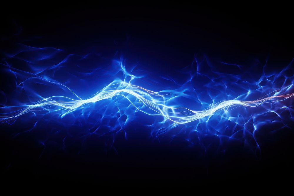 Electric blue energy wave illustration | Free Photo Illustration - rawpixel