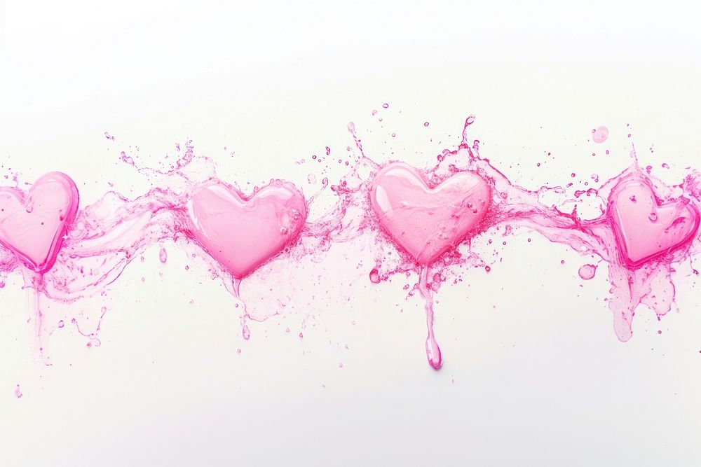 Hearts splash border symbol pink | Free Photo - rawpixel