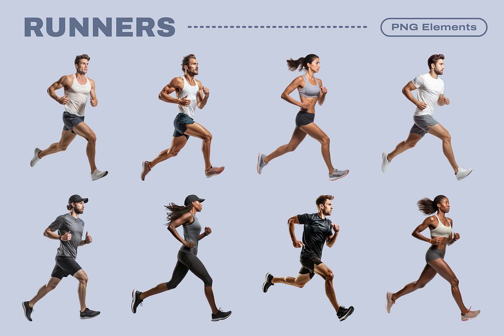 Runner full body design element | Free Photo - rawpixel