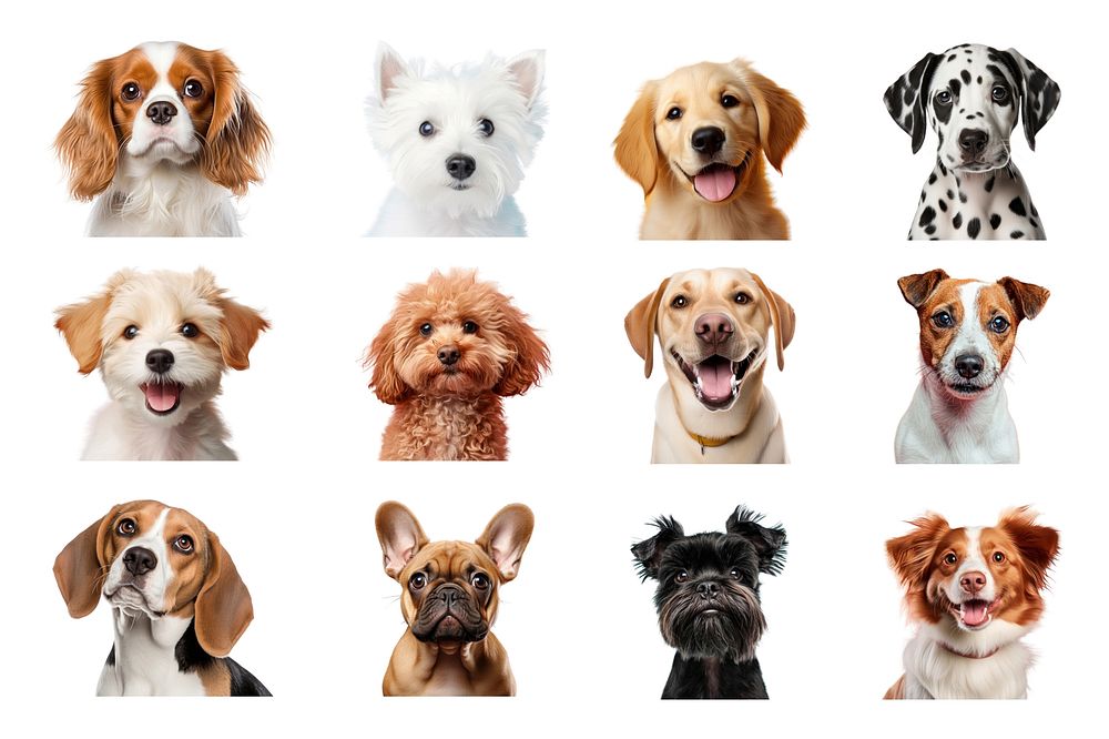 Cute dog design element set | Free Photo - rawpixel