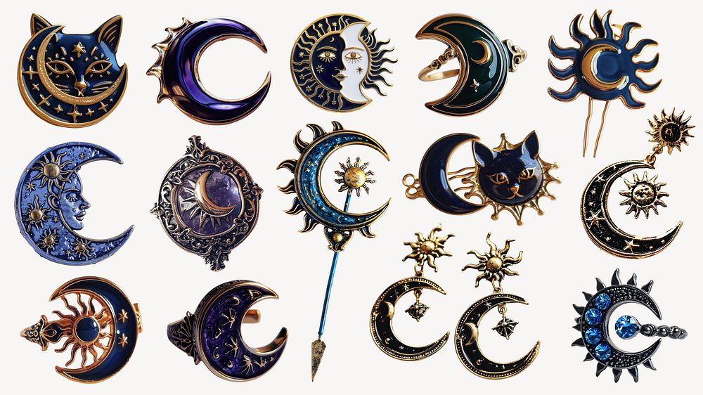 Whimsigoth crescent moon design element | Free Photo - rawpixel