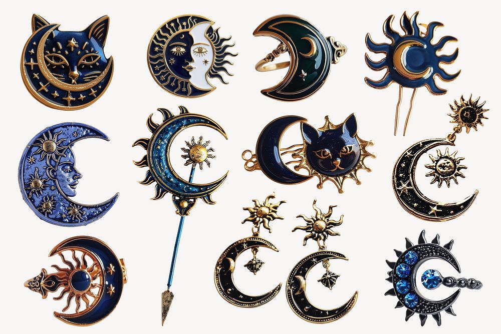 Whimsigoth crescent moon design element | Free Photo - rawpixel