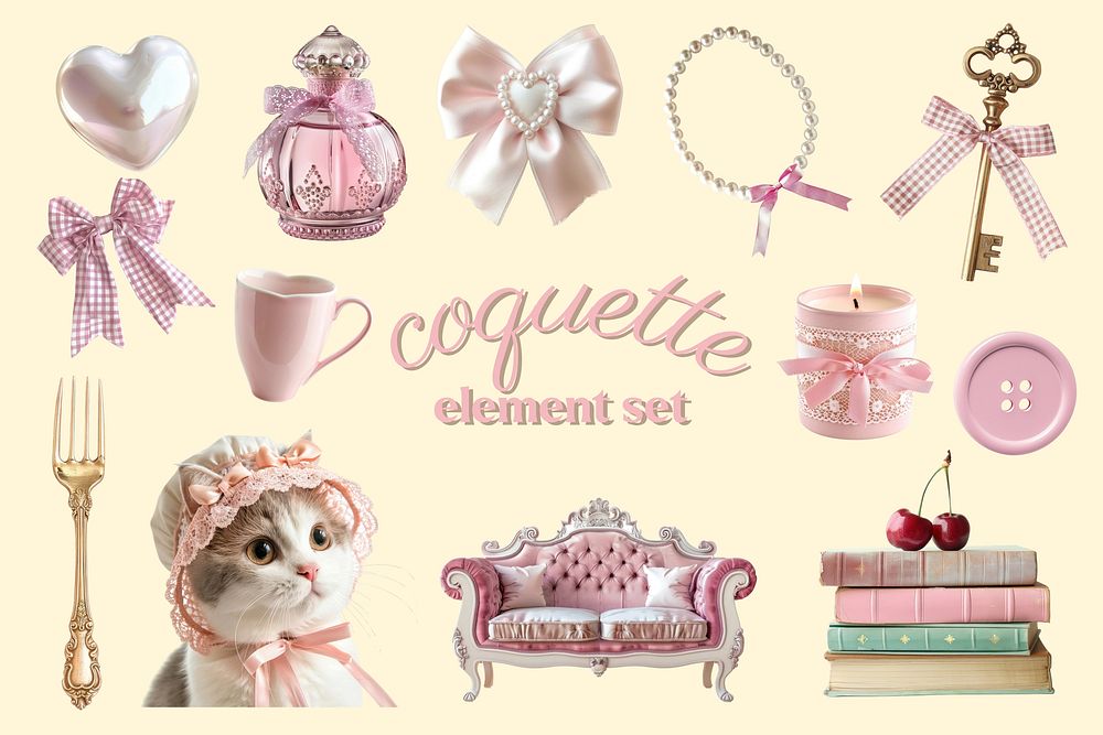 Aesthetic pink coquette design element | Free Photo - rawpixel