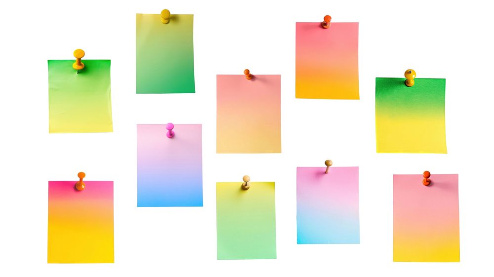 Pinned notepad design element set | Free Photo - rawpixel