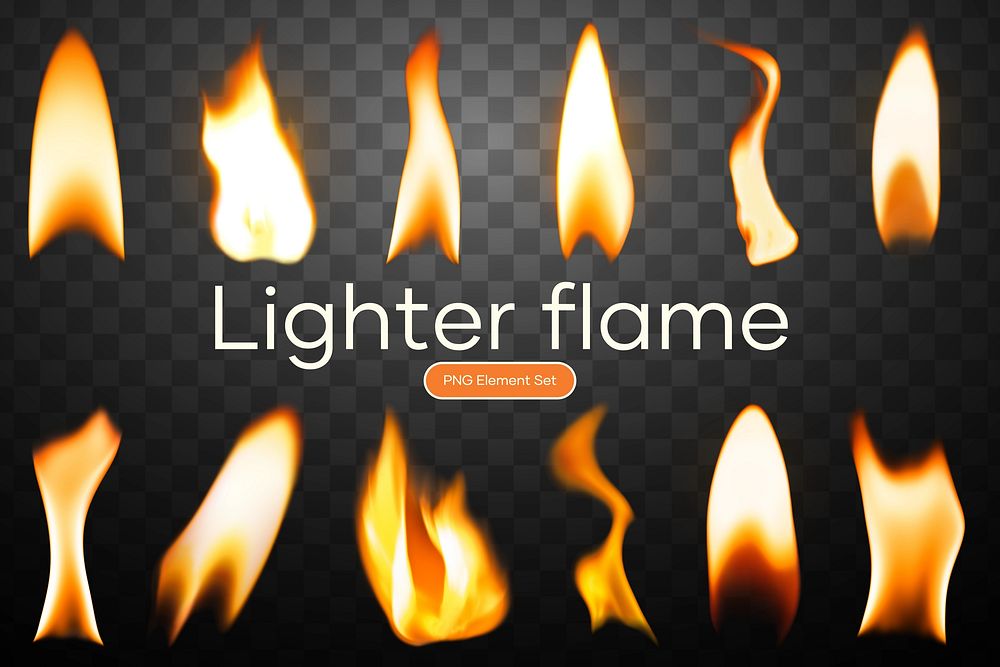 Lighter flame design element set | Free Photo - rawpixel