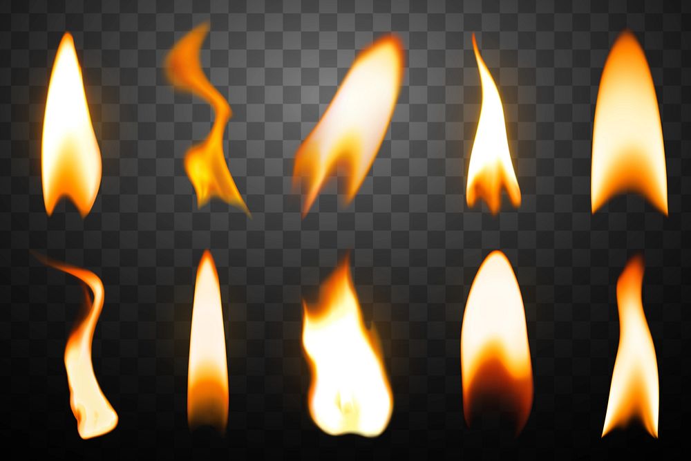 Lighter flame design element set | Free Photo - rawpixel