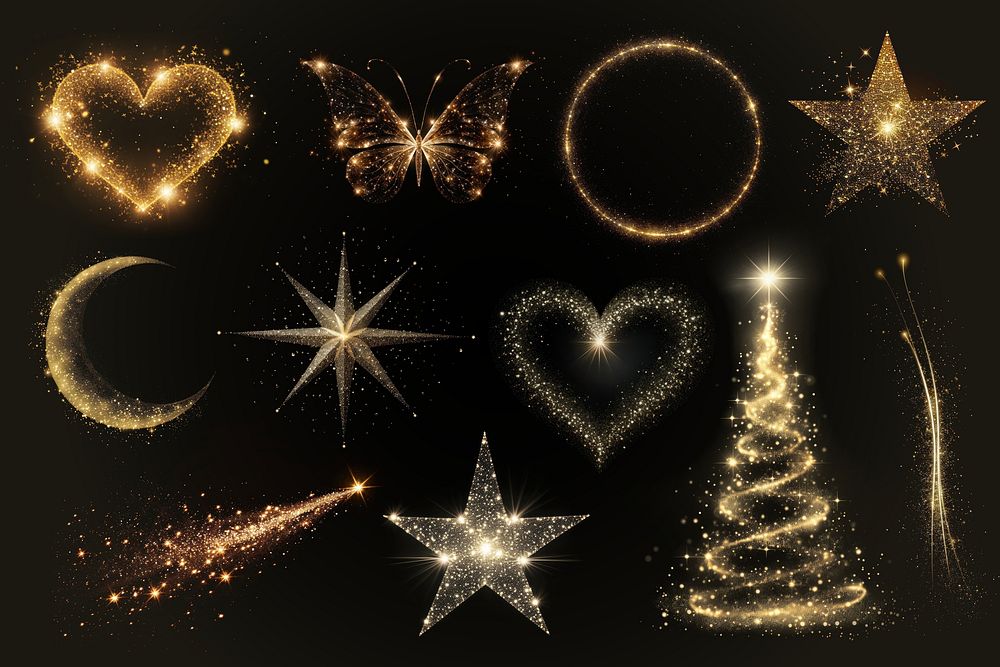 Lighting effect design element set | Free Photo - rawpixel