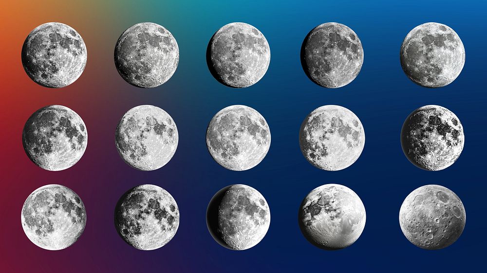 Full moon design element set | Free Photo - rawpixel