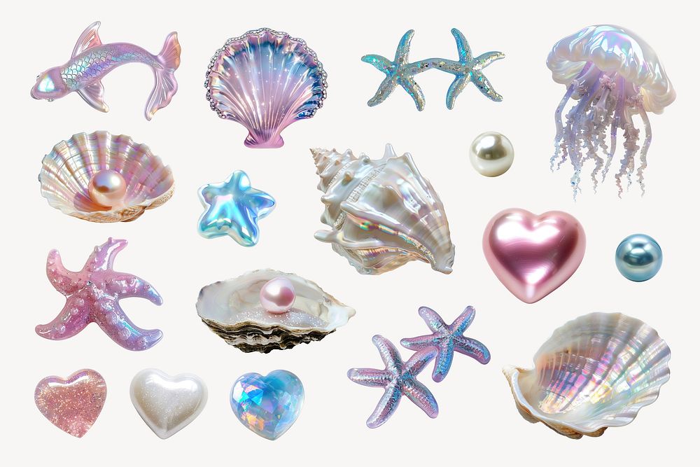 Mermaidcore design element set | Free Photo - rawpixel