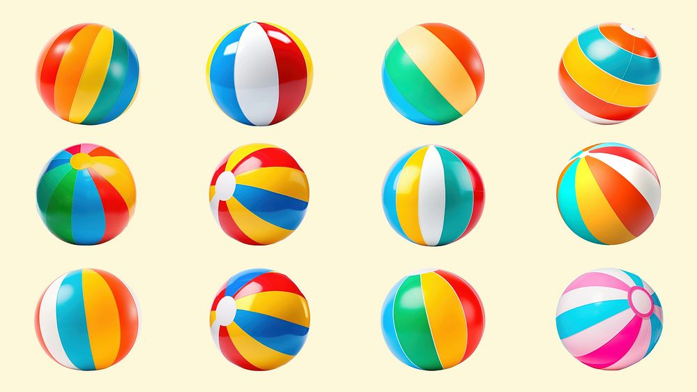 Colorful beach ball design element | Premium Photo - rawpixel