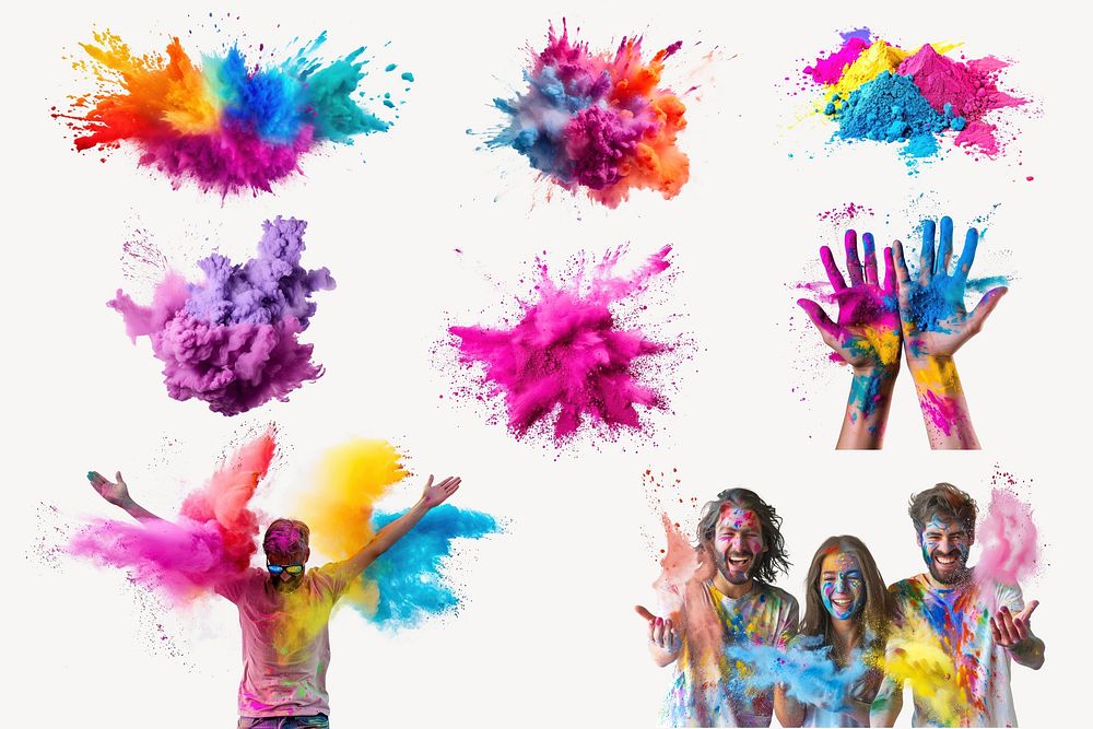 Holi paint splash design element | Free Photo - rawpixel